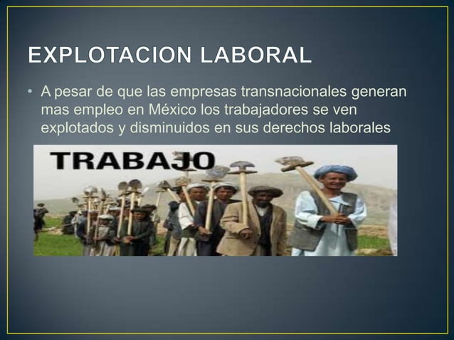 la explotación del trabajo humano | PPTX