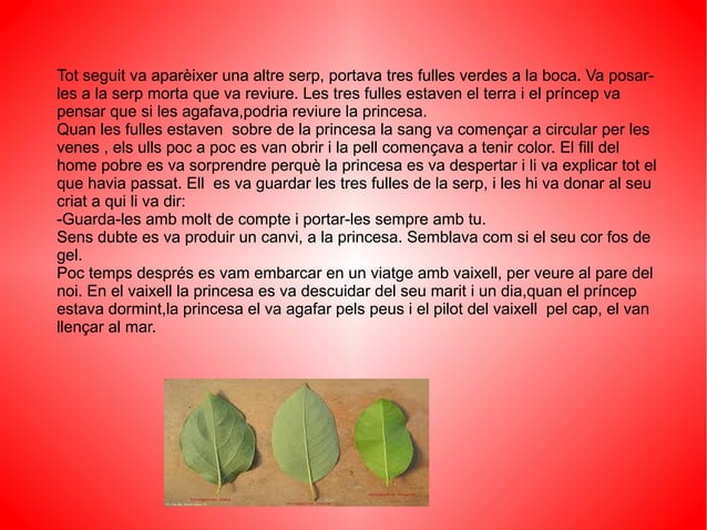 Las tres fulles de la serp | PPT