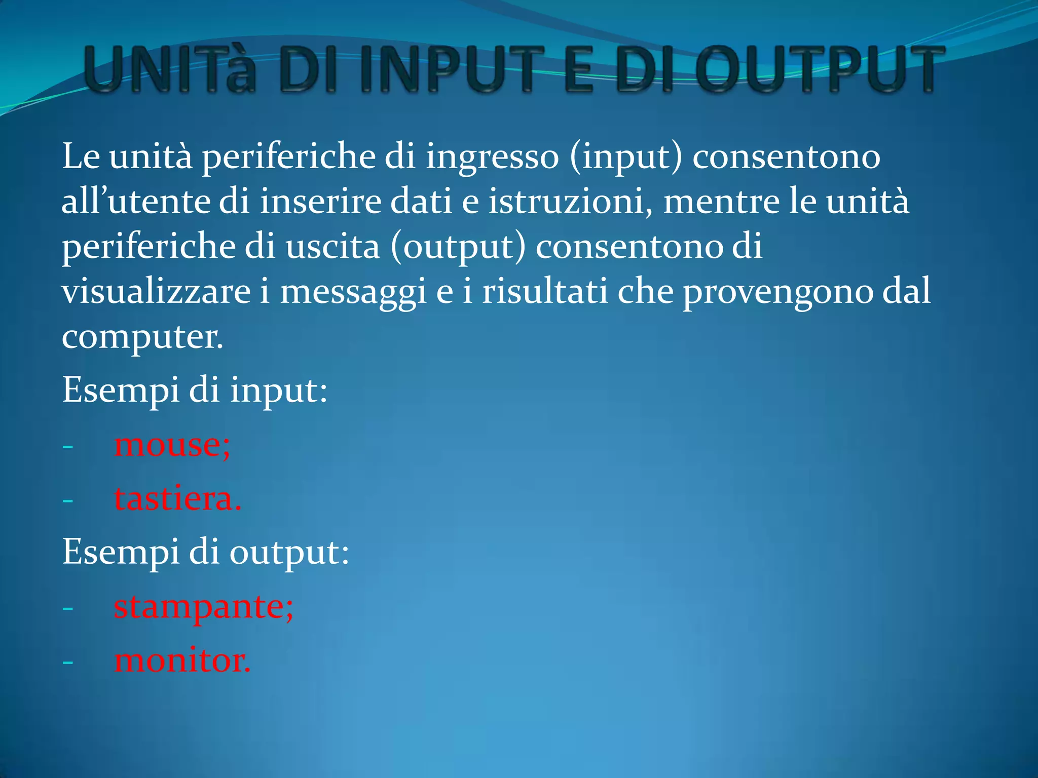 La struttura dell' elaboratore | PPTX