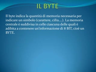 La struttura dell' elaboratore | PPTX