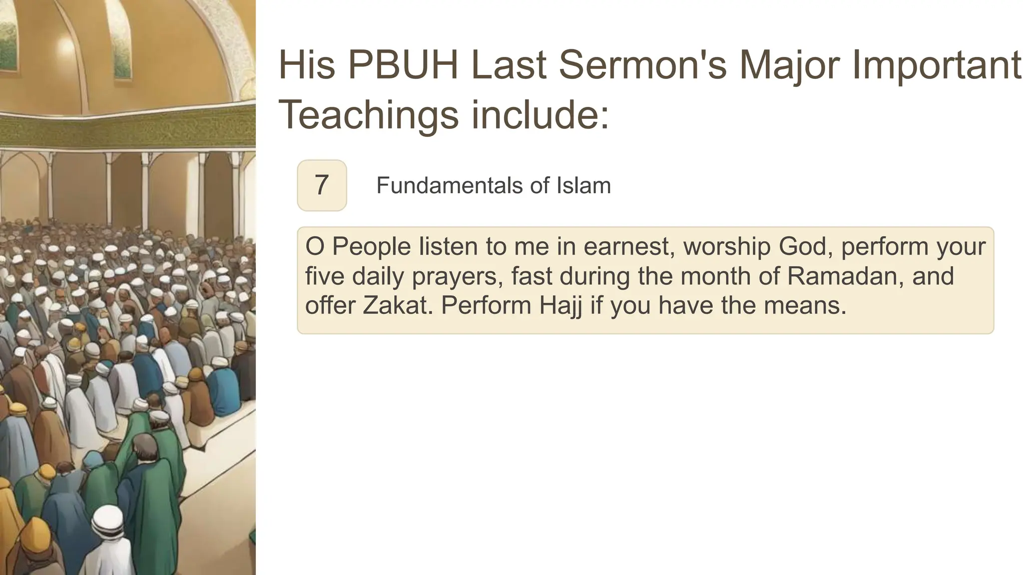Last Sermon of Holy Prophet (Peace Be Upon Him)pptx | PPTX