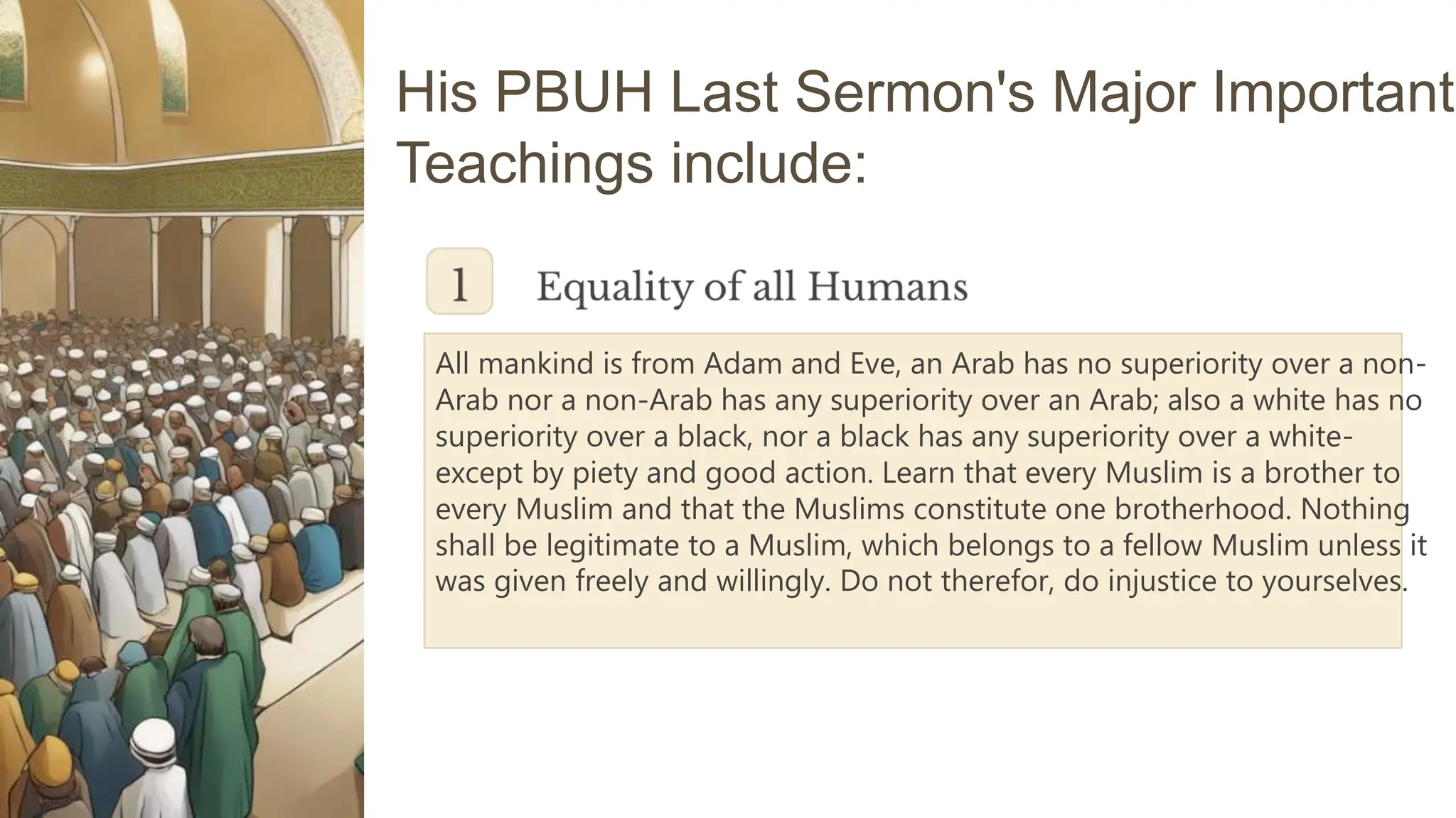 Last Sermon of Holy Prophet (Peace Be Upon Him)pptx | PPTX