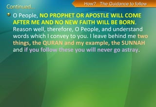Last sermon of the holy prophet pbuh | PPS