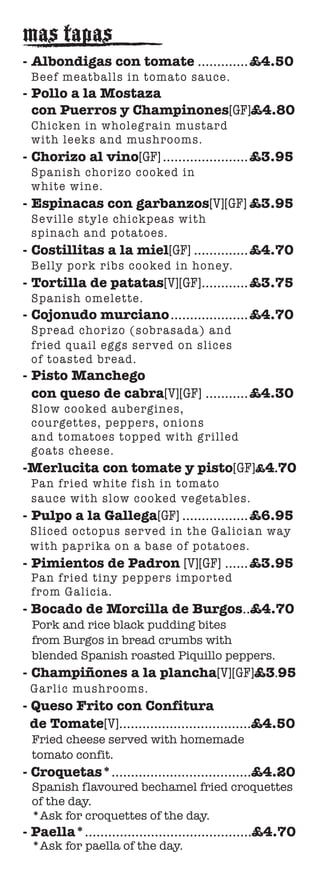 Bar San Juan Menu | PDF