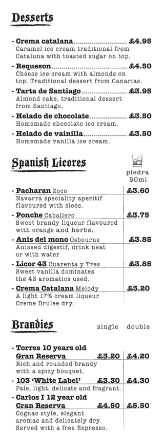 Bar San Juan Menu | PDF | Food & Drink