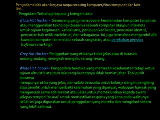 (Last version) info [hacking] ict iwan-Hacker | PPT