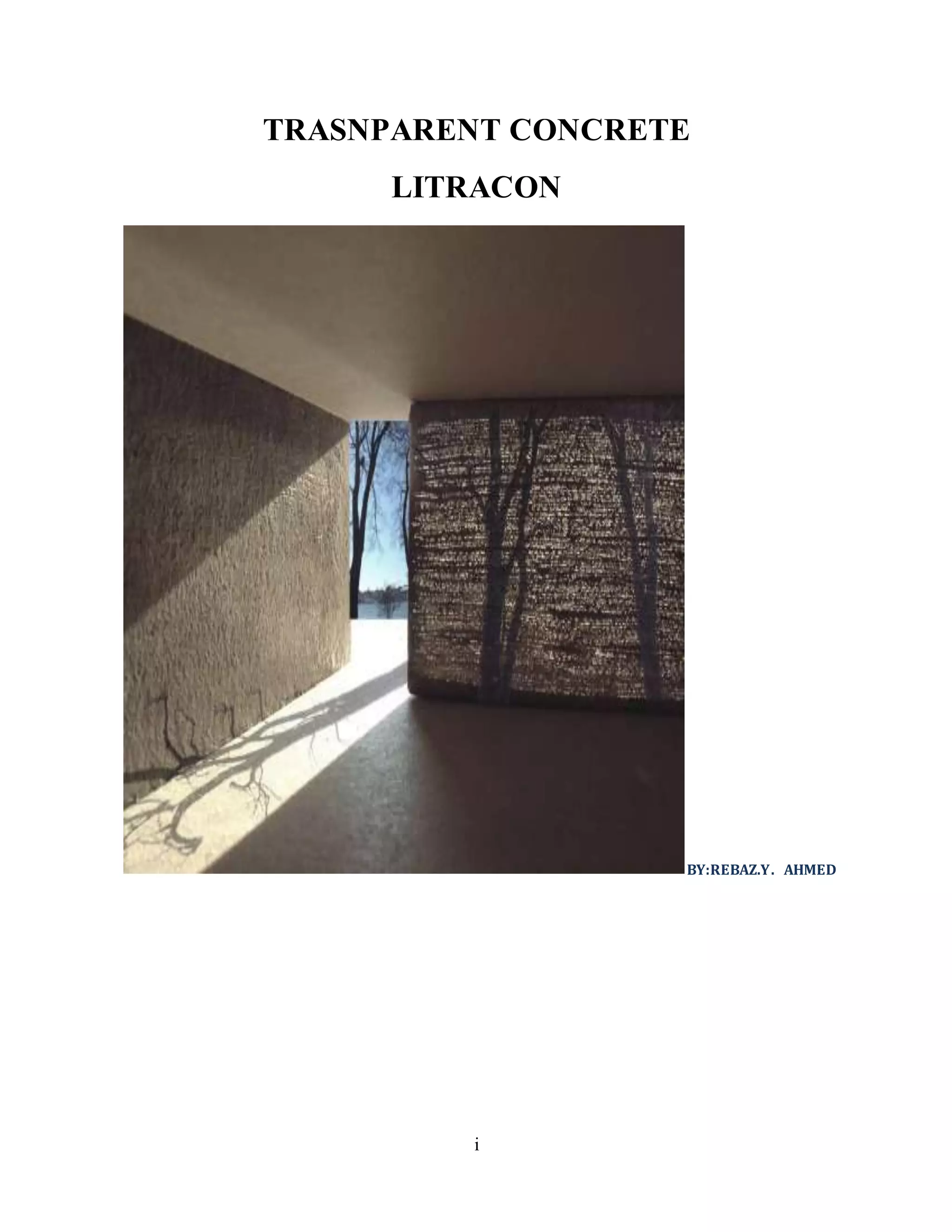 Trasnparent Concrete (LITRACON) | DOCX