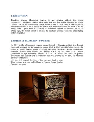 Trasnparent Concrete (LITRACON) | DOCX