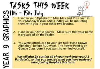 Last week of term Year 9 Graphics work.pptx