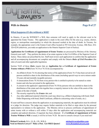 Last will and testament ontario | PDF