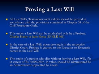 Last wills and Codicils | PPT