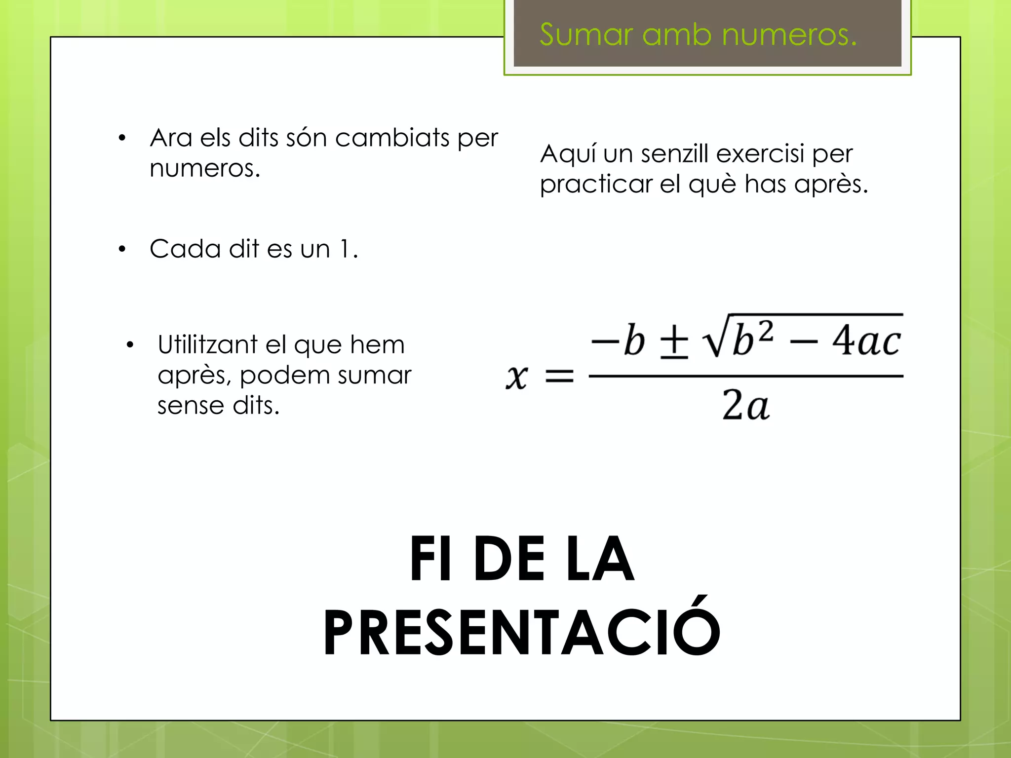 La suma | PPTX