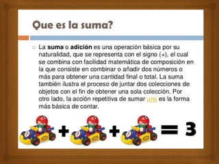 La Suma o Adición presentacion | PPSX