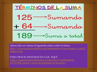 La Suma o Adición presentacion | PPSX