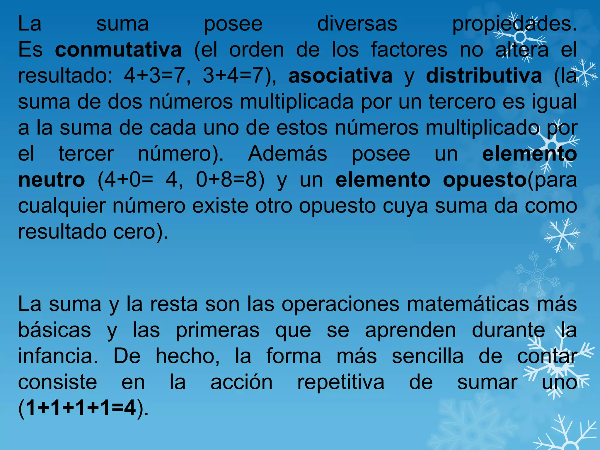 La suma y la resta | PPTX