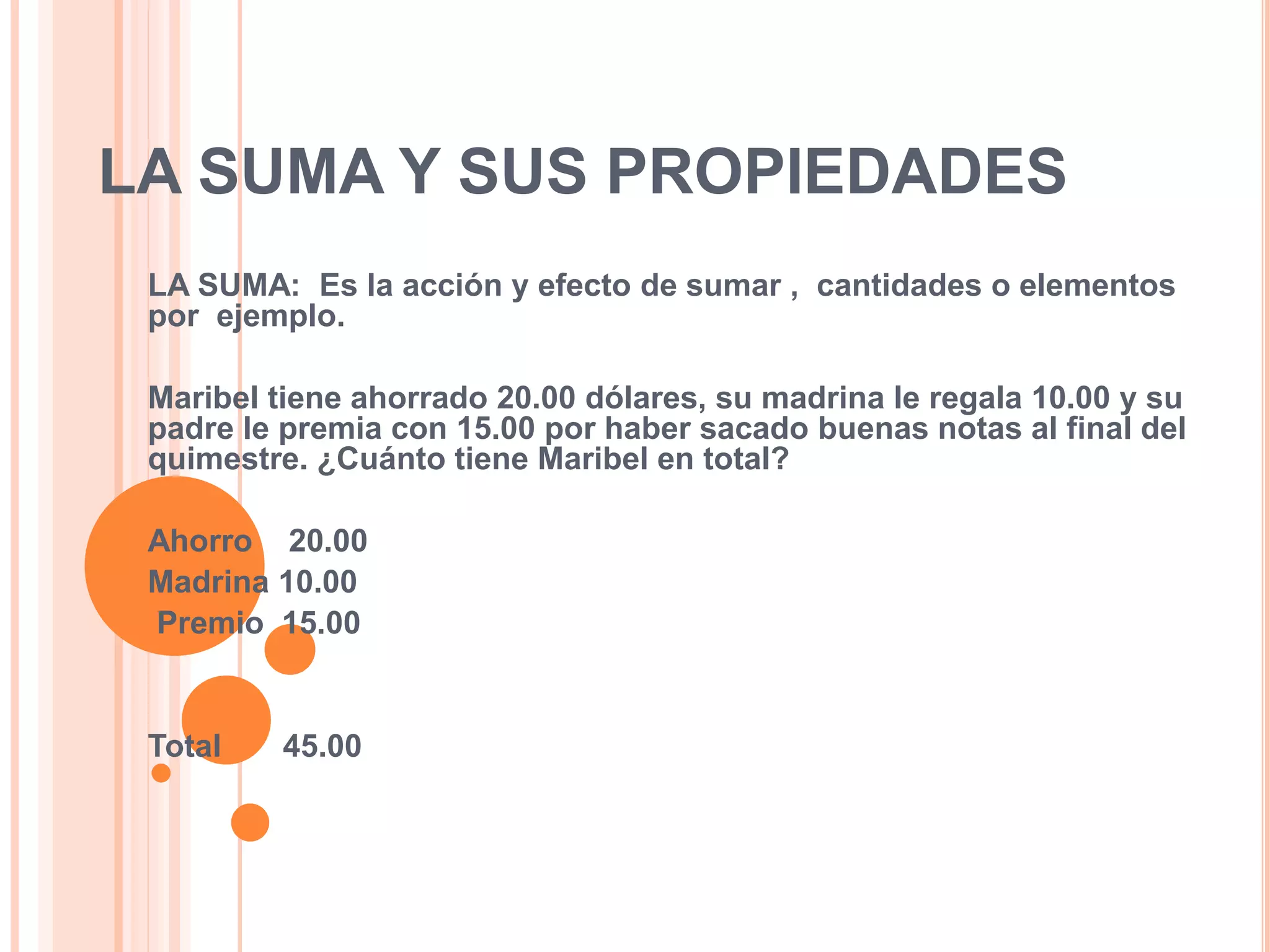 La suma y sus propiedades | PPTX