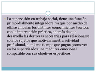 La supervisión en el desarrollo comunitario | PPTX