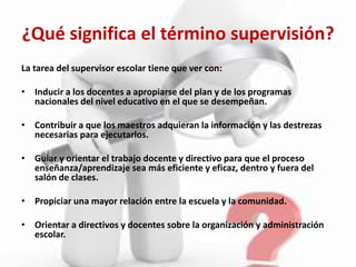 La supervisión escolar apoyo | PPTX