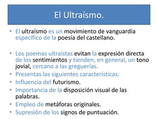 Las vanguardias españolas | PPTX
