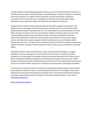 Bruce Furst and Amnesty International | DOCX