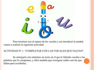 Las vocales | PPTX