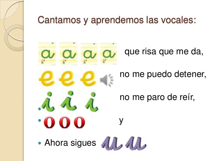 Las vocales diapositivas