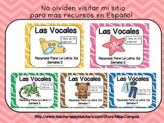 Las vocales a e i o u | PPT