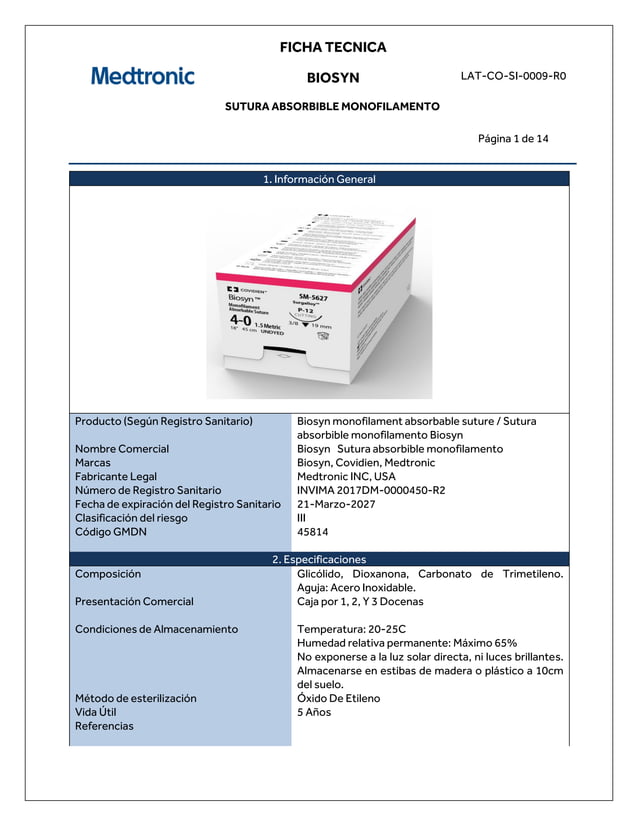 Sutura biosyn | PDF | Surgery | Medical Health
