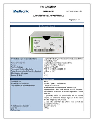 SUTURA SURGILON | PDF