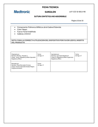 SUTURA SURGILON | PDF