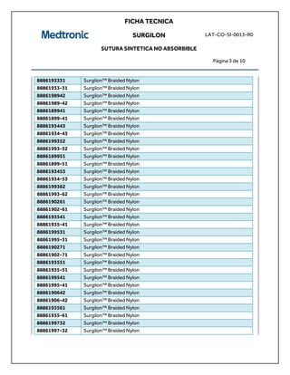 SUTURA SURGILON | PDF