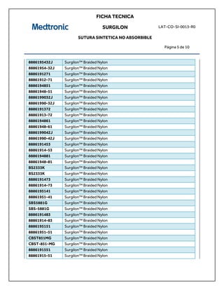 SUTURA SURGILON | PDF