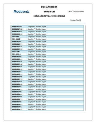 SUTURA SURGILON | PDF