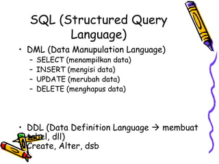 Lat 1. database, table dan query | PPT
