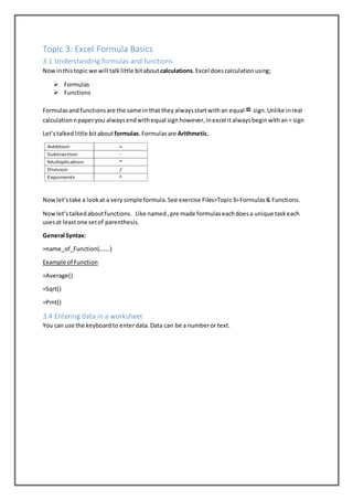 Excel Basic_Incomplete_Guide_2020 | DOCX | Desktop Publishing | Computer Software and Applications