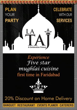 La taj new menu | PDF