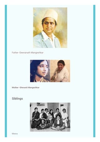 Lata Mangeshkar Family Tree