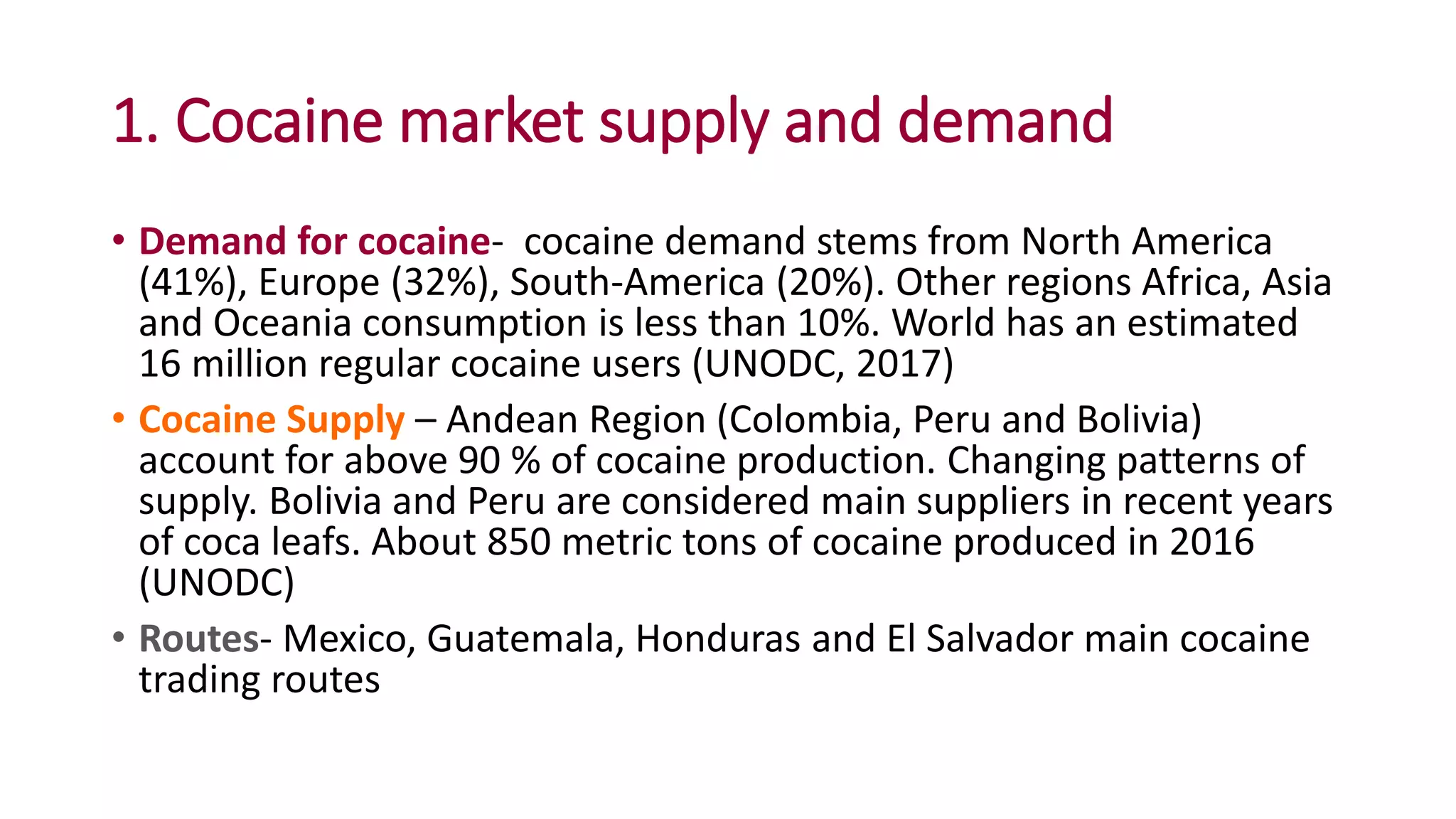 Latin America : Cocaine market and organised crime | PPTX