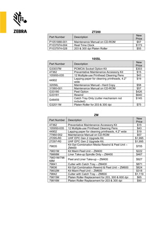 Tabletop Printer Zebra | PDF