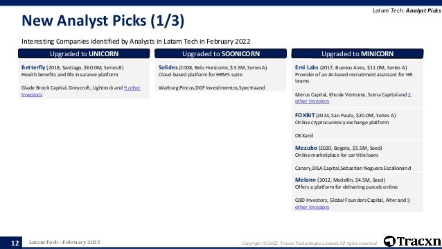 Tracxn - Geo Monthly Report - Latam Tech - Feb 2022 | PPT