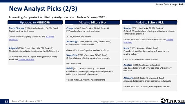 Tracxn - Geo Monthly Report - Latam Tech - Feb 2022 | PPT