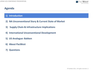 PacWest Latin America Unconventional Gas Presentation, Supply Chain ...