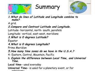 Lat and long time zones 2 | PPT