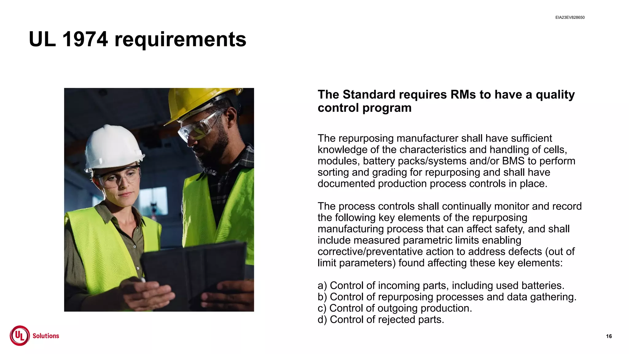 HOW UL STANDARDS SUPPORT THE SAFETY LIFECYCLE OF EV BATTERIES | PDF