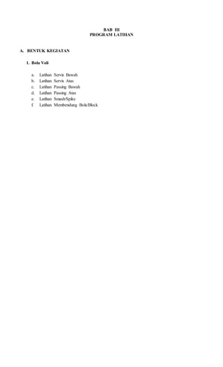 Latar belakang ekskul voli | DOCX