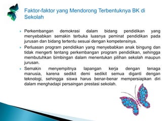 Latar belakang perlunya bk di sekolah | PPTX