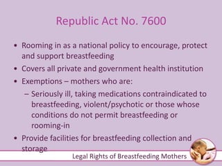 Legal Rights of Breastfeeding Mothers | PPT