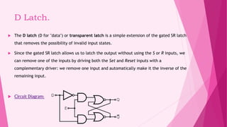 Latches and flip flops | PPTX | Data Storage and Warehousing | Computing