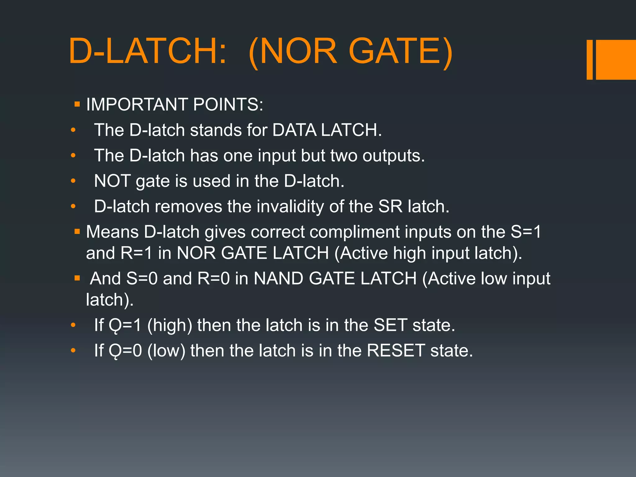 Latches and flip flop | PPTX