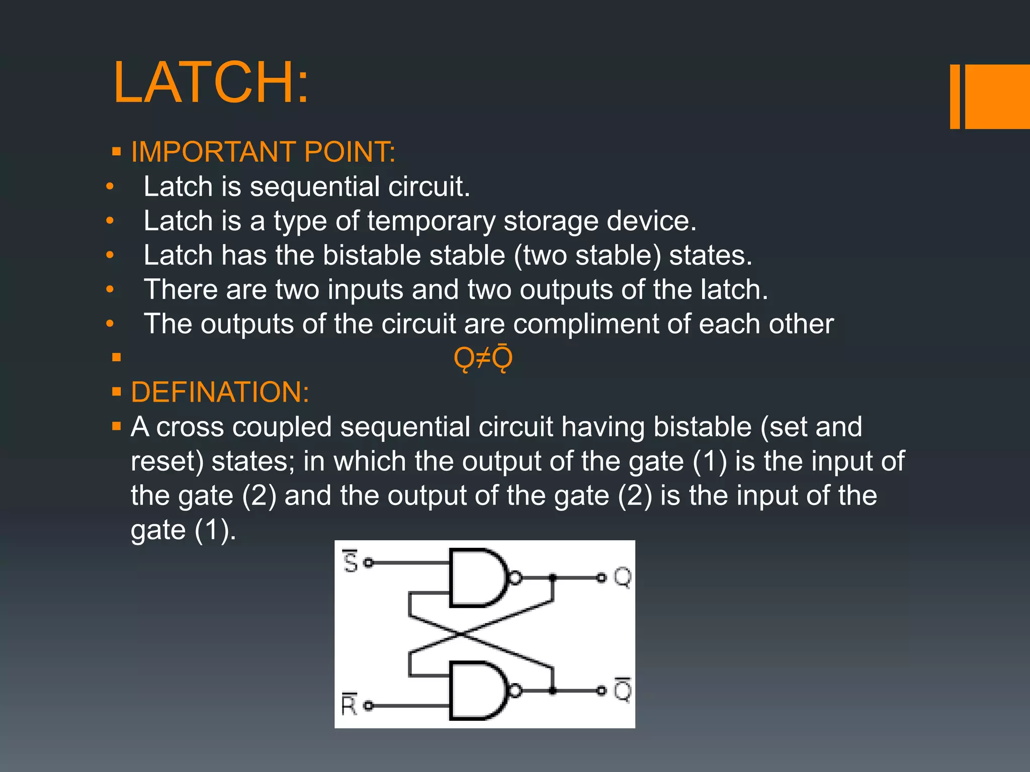 Latches and flip flop | PPTX